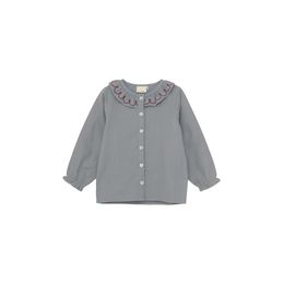Langarmbluse EN FANT "Langarmbluse ENShirt Woven", M&auml;dchen, Gr. 128, blau (tradewinds), Obermaterial: 100% Baumwolle CO., Blusen