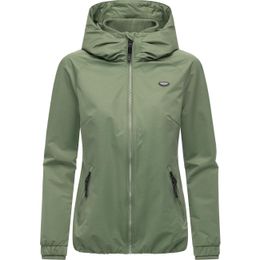 Outdoorjacke Ragwear "&Uuml;bergangsjacke Dizzie Tech", Damen, Gr. S, gr&uuml;n (olive025), Obermaterial: 100% Polyester PES. Obermaterial: Futter: 100% Polyester PES., gerade, hoch geschlossener Ausschnitt, &Auml;rmel ohne &Auml;rmelschlitz Rippstrickb&uuml;ndchen, Jacken Outdoorjacke, Wasserdichte Damen &Uuml;bergangsjacke mit gro&szlig;er Kapuze