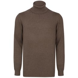 Rollkragenpullover FELIX HARDY "Rollkragenpullover", Herren, Gr. L, braun, 100% Baumwolle, Pullover Rollkragenpullover