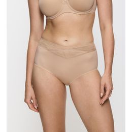 Shapingslip Triumph "True Shape Sensation", Damen, Gr. 42, beige (smooth natur), Jersey, Obermaterial: 56% Polyamid, 39% Elasthan, 5% Polyester, Unterhosen, Mesh-Eins&auml;tze, Stretch-T&uuml;ll, Wickel-Optik
