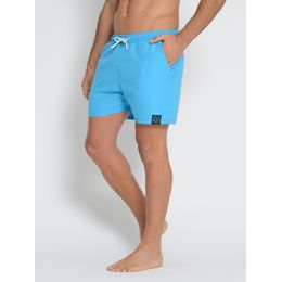 Badehose NASSAU BEACH "Badehose NB231017", Herren, Gr. S, US, orange (cyan), Obermaterial: 100% Polyester COOLMAX PES(Coolmax)., Badehosen Badehose