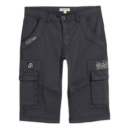 Longbermudas bonprix, Herren, Gr. 64, N-Gr, schwarz bedruckt, Web, Obermaterial: 97% Baumwolle, 3% Elasthan, regular fit, Hosen, aus leichter Baumwollqualit&auml;t, mit Elasthan-Anteil, regular fit