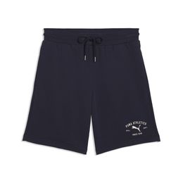 Sporthose Puma "Puma Class Graphic Shorts Herren", Herren, Gr. L, Normalgr&ouml;&szlig;en, new navy blau, Obermaterial: 68% Baumwolle, 32% Polyester. Rippe: 3% Elasthan, 97% Baumwolle. Tasche &ndash; Oben: 100% Baumwolle, bedruckt, regular fit, Hosen Sporthose