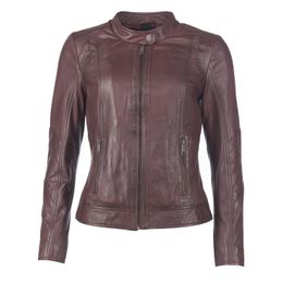 Lederjacke Maze "Lederjacke Marcie", Damen, Gr. L, braun (mahagony), Obermaterial: 100% Lammleder LEL. Futter: 100% Polyester PES., Jacken Lederjacke
