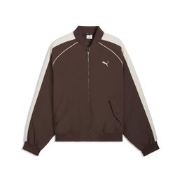 Bomberjacke Puma "T7 Bomberjacke Erwachsene", Damen, Gr. XL, chocolate braun, Obermaterial: 100% Nylon. Futter: 100% Polyester. F&uuml;llung: 100% Polyester. Rippe: 94% Baumwolle, 6% Elasthan. Einsatz: 100% Polyester, Jacken Bomberjacke