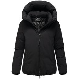 Winterjacke Navahoo "Winterjacke Bl&uuml;tenlicht 14", Damen, Gr. 4XL, schwarz, Obermaterial: 100% Polyester PES. Obermaterial: Futter: 100% Polyester PES. 100% Polyester PES., Jacken Winterjacke