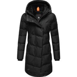 Wintermantel Ragwear "Wintermantel Pavla", Damen, Gr. L, schwarz (schwarz24), Obermaterial: 100% Polyester PES. Obermaterial: Futter: 100% Polyester PES. 100% Polyester PES., M&auml;ntel Wintermantel