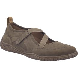 Ballerina Josef Seibel "Wynona 10, taupe", Damen, Gr. 40, grau (taupe), Obermaterial: 100% Rindsleder Leather cow., Schuhe Ballerina