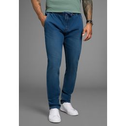 Schlupfjeans Arizona, Herren, Gr. XXL, N-Gr, blau used, Denim/Jeans, Obermaterial: 81% Baumwolle, 17% Polyester, 2% Elasthan, Basic, comfort fit lang, Jeans Schlupfjeans, Schlupfbund