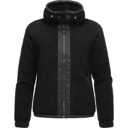 Sweatjacke Ragwear "Sweatjacke Nordicka", Damen, Gr. L, schwarz (schwarz24), Obermaterial: 100% Polyester PES. Futter: 100% Polyester PES., Sweatjacken Sweatjacke