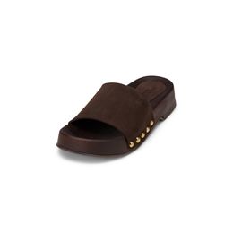 Marc O'Polo Sandale MARC O'POLO "aus weichem Veloursleder", Damen, Gr. 37, burnt coffee, Obermaterial: 100% Leder, unifarben, Schuhe Sandale