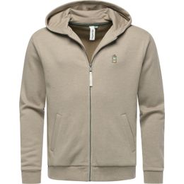 Sweatjacke Ragwear "Sweatjacke Natten EMB", Herren, Gr. L, gr&uuml;n (dusty olive), Obermaterial: 70% Baumwolle CO. 30% Polyester PES., Sweatjacken Sweatjacke
