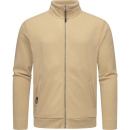 Sweatjacke Ragwear "Sweatjacke Carlow", Herren, Gr. XXL, beige (sand), Obermaterial: 50% Baumwolle CO. 50% Polyester PES., Sweatjacken Sweatjacke