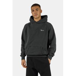 Kapuzensweatshirt Pegador "Signar Terry Raglan Hoodie", Herren, Gr. S, vintage schwarz, wei&szlig;, Sweatware, Obermaterial: 100% Baumwolle, unifarben, regular fit normal, Rundhals, Rippb&uuml;ndchen, Sweatshirts, Baumwollmischung, regular fit