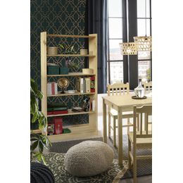 M&ouml;bilia B&uuml;cherregal M&Ouml;BILIA, beige (natur), B:80cm H:170cm T:30cm, Massivholz, Regale, B&uuml;cherregal, gefertigt aus massivem Kiefernholz
