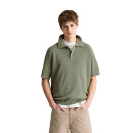 Marc O'Polo Poloshirt MARC O'POLO DENIM "mit Waffelstruktur", Herren, Gr. XXL, tea gr&uuml;n, Obermaterial: 100% Baumwolle, unifarben, regular fit, Shirts