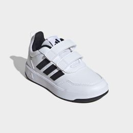 Sneaker adidas Sportswear "TENSAUR SPORT 3.0 CF K", M&auml;dchen, Gr. 28, cloud wei&szlig;, core schwarz, ftwr wei&szlig;, Synthetik, Textil, Schuhe Sneaker, mit Klettverschluss, f&uuml;r Kinder & Jugendliche