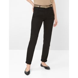 5-Pocket-Hose Brax "Style CAROLA", Damen, Gr. 38K (19), Kurzgr&ouml;&szlig;en, schwarz, Web, 78% Baumwolle, 18% Lyocell, 4% Elasthan, Hosen 5-Pocket-Hose