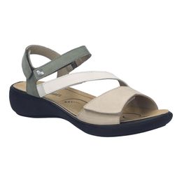 Sandale Josef Seibel "Ibiza 02, ceramic-multi", Damen, Gr. 44, beige (ceramic, multi), Obermaterial: 100% Rindsleder Leather cow., Schuhe Sandale