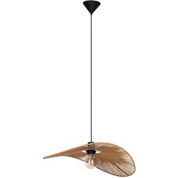 Eglo H&auml;ngeleuchte "Siruela H&auml;ngelampe, Esszimmerlampe, Papier und Metall, E27, Lampe", schwarz, 1, H: 110cm, 1 Stk., Leuchten, H&auml;ngeleuchte - L56 x B40 x H110 cm - schwarz - 1X42W exkl., H&auml;ngeleuchte