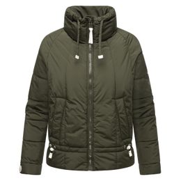 Steppjacke Navahoo "Steppjacke Luftzauber 14", Damen, Gr. L, gr&uuml;n (schwarz olive), Obermaterial: 100% Polyester Pol. recyc.. Obermaterial: Futter: 100% Polyester PES. 100% Polyester Pol. recyc.., Jacken Steppjacke