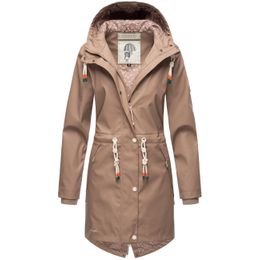 Regenjacke Navahoo "Regenjacke Tropical Storm OO", Damen, Gr. L, grau (taupe), Obermaterial: 70% Polyester PES. 30% Polyurethan PU. Obermaterial: Futter: 100% Polyester PES. 100% Polyester PES., Jacken Regenjacke