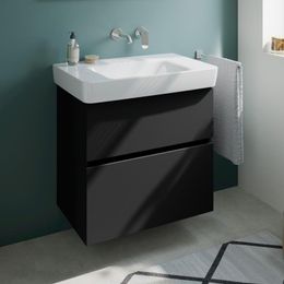 Geberit Renova Plan Waschtisch, evineo ineo5 evo Unterschrank B: 75 cm, 2 Ausz&uuml;ge, mit Griffmulde,, 501697001+BE0988BM,