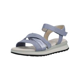 Keilsandalette Gabor COMFORT "Gabor Comfort Sandalen Glattleder", Damen, Gr. 37,5, sky, Glattleder, Schuhe