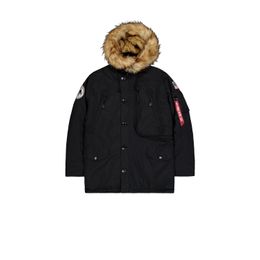 Winterjacke Alpha Industries "Polar Jacket", Herren, Gr. M, schwarz, Obermaterial: 53% Nylon, 47% Polyester; Futter: 100% Nylon; F&uuml;llung: 100% Polyester, Jacken Winterjacke