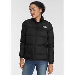 Daunenjacke The North Face "DIABLO", Damen, Gr. L (40), schwarz, Obermaterial: 100% Nylon. Futter: 100% Nylon. F&uuml;llung: 90% Daunen, 10% Federn, elastischer Bund, Jacken Daunenjacke, f&uuml;r Wandern, winddicht, wasserabweisend, atmungsaktiv