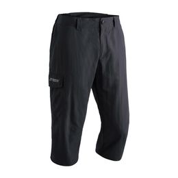 Caprihose Maier Sports "Jens", Herren, Gr. 56, Normalgr&ouml;&szlig;en, schwarz, 100% Polyamid, Hosen Caprihose, kurze Hose Herren, luftige Wanderhose, leichte Outdoorhose, Reg Fit