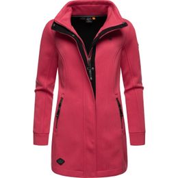 Kurzjacke Ragwear "Sweatjacke Letrice Bonded", Damen, Gr. 4XL, lila (raspberry), Obermaterial: 100% Polyester PES. Futter: 100% Polyester PES., Jacken Kurzjacke