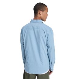 Langarmhemd Quiksilver "Mw Premium Stretch", Herren, Gr. M, US-Gr&ouml;&szlig;en, ashley blau, Obermaterial: 98% Walkfrottier, 2% Elasthan;, Hemden Langarmhemd