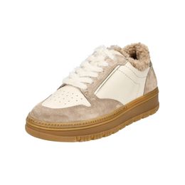 Sneaker Paul Green "Paul Green Sneaker Leder", Damen, Gr. 38,5, braun, beige, Leder, Schuhe Sneaker
