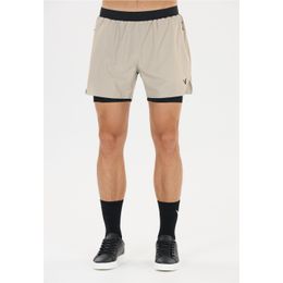 Shorts Virtus "Ado", Herren, Gr. S, US-Gr&ouml;&szlig;en, beige, schwarz, 92% Polyester, 8% Elasthan, unifarben, Hosen Shorts, 4-Wege Stretch