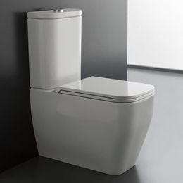 Scarabeo Teorema 2.0 Stand-WC Monoblock mit Clean Flush, 5140CLBK, Monoblock