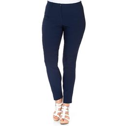 Webhose sheego, Damen, Gr. 48, Normalgr&ouml;&szlig;en, blau (marine), 70% Viskose, 25% Polyamid, 5% Elasthan, unifarben, Hosen