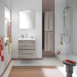 Burgbad Rocio Schrank mit Waschtisch, mit Spiegel, SGYP060F6225,