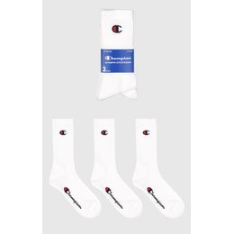 Tennissocken Champion "3 Pack Crew Socks", Damen, Gr. 35-38, wht, wht, wht, ns, Obermaterial: 70% Baumwolle, 28% Polyester, 2% Elasthan, Socken Tennissocken, f&uuml;r sportive Aktivit&auml;ten, sportlicher Stil, elastische Passform