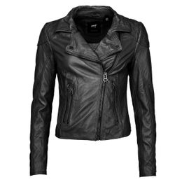 Bikerjacke Maze "Lederjacke Ibiza", Damen, Gr. XXL, schwarz, Obermaterial: 100% Lammleder LEL. Futter: 100% Polyester PES., Jacken Bikerjacke