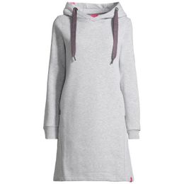 Midikleid SALZHAUT "Knielanges Kleid (Midi) M&Ouml;&Ouml;V KLEID", Damen, Gr. M, EURO, grau (grau melange), Obermaterial: 65% Baumwolle CO. 35% Polyester PES., Kleider Midikleid