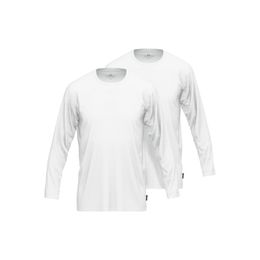 G&ouml;tzburg Longsleeve G&Ouml;TZBURG "Longsleeve Langarmshirt 2P 2er Pack", Herren, Gr. L, wei&szlig;, Obermaterial: 100% Baumwolle CO., Shirts Longsleeve