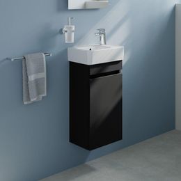 Geberit Renova Plan Handwaschbecken, evineo ineo5 evo Unterschrank B: 36 cm, 1 T&uuml;r, mit Griffmulde,, 500382011+BE0981BM,