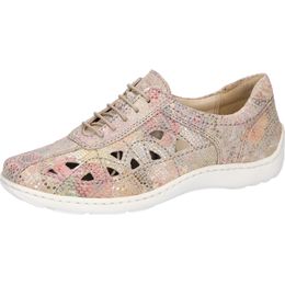 Waldl&auml;ufer Schn&uuml;rschuh WALDL&Auml;UFER "HENNI", Damen, Gr. 7 (40,5), ros&eacute; multicolor, Veloursleder, mehrfarbig, metallic, Basic, Schuhe Schn&uuml;rschuh, Freizeitsneaker, Halbschuh, Bequemschuhm, Komfortweite H (= sehr weit)