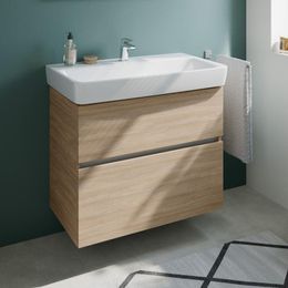 Geberit Renova Plan Waschtisch, evineo ineo5 evo Unterschrank B: 85 cm, 2 Ausz&uuml;ge, mit Griffmulde,, 501699008+BE0989OA,