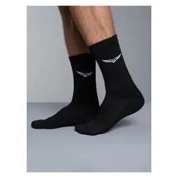Socken TRIGEMA "TRIGEMA Sportsocken im Doppelpack", Damen, Gr. 39-42, schwarz, Baumwollmischung, Socken Socken