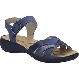 Sandale Josef Seibel "Ibiza 16, dunkelblau-kombi", Damen, Gr. 41, blau (dunkelblau, kombi), Obermaterial: 100% Rindsleder Leather cow., Schuhe Sandale