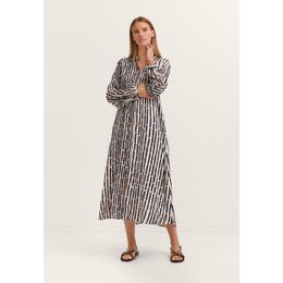Blusenkleid Bugatti, Damen, Gr. 38, Normalgr&ouml;&szlig;en, 390, marine, 100% Viskose, bedruckt, normal, Kleider Blusenkleid, Modern Fit mit Print
