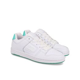 Sneaker DC Shoes "Manteca 4", Damen, Gr. 5(36), wei&szlig; (wei&szlig;, aquarius), Obermaterial:53.02% Leder, 46.98% Synthetikmaterial;, Schuhe Sneaker