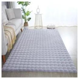 Hochflor-Teppich Ayyildiz TEPPICHE "AMBIANCE 5110", silber (silberfarben), B:120cm H:25mm L:170cm, Polyester, Teppiche, L&auml;ufer / Besonders weich / Dicker Flor / Pflegeleicht